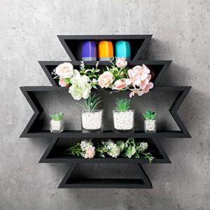 geelin aztec shelves aztec crystal display shelf wall hanging display holder geometrical shape essential oil shelf farmhouse shelves for bedroom, living room and more