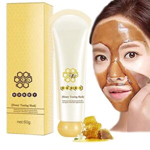 honey tearing peel mask, honey tearing mask peel mask dead skin clean pores shrink, oil control painless blackhead honey mask, face deep cleasing & moisturizing mask, for all skin types women (2pcs)