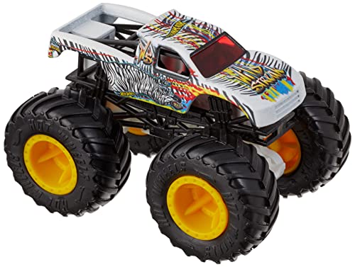 Hot Wheels Monster Trucks, 1:64 Scale Monster Trucks Toy Trucks, Set of 4, Giant Wheels, Favorite Characters and Cool Designs