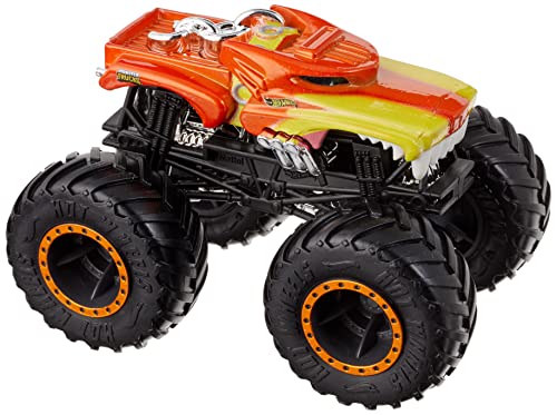 Hot Wheels Monster Trucks, 1:64 Scale Monster Trucks Toy Trucks, Set of 4, Giant Wheels, Favorite Characters and Cool Designs