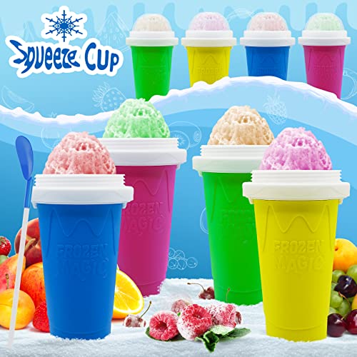 Slushy Cup Slushy Maker Cup TIK TOK Frozen Magic Squeeze Cup - Quick Cool Slushy Milk Shake Ice Cream Smoothies Cup