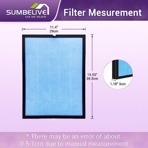 MSA3 Replacement Filt-er for Membrane Solutions Air Purifi-er MSA3S, 3-in-1 True HEPA(H13) Carbon Filters (2-Pack)