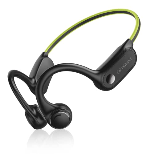 HCMOBI Bone Conduction Headphones Bluetooth 5.2 Open-Ear Sports Headphones with Mic, 8H Playtime Waterproof Wireless Headset for Running, Cycling, Driving, Workouts (Green)