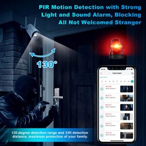 AlkiVision Security Cameras Wireless Outdoor - 2K HD Color Night Vision AI Motion Detection WiFi Wireless Cameras for Home Security, Spotlight Siren Alarm with 2-Way Audio, 7-Day Cloud/SD Storage