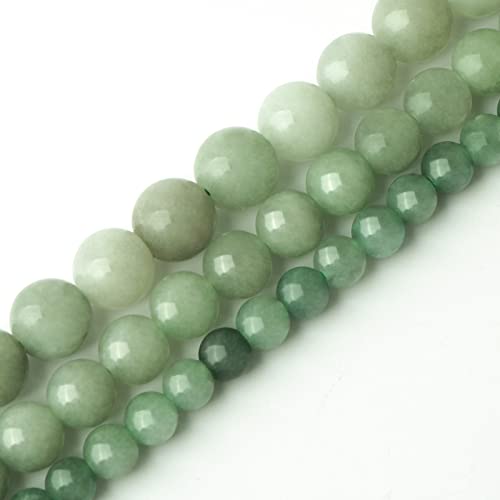 Burmese Jade Natural Gemstone Beads for Jewelry Making - AIXPROBEAD 60pcs 6mm Loose Round Stone Beads for DIY Bracelets and Necklaces