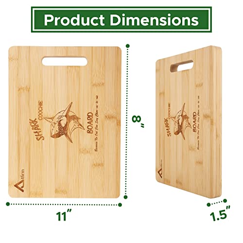 ATFIRM shark coochie board, Bamboo cutting board, shark coochie charcuterie board for kitchen meat, cheese chopping block, funny charcuterie board, laser engraved large charcuterie board (10’’ x 7’’)