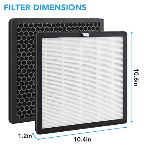 G3 H13 HEPA Replacement Filter Fit for Air Purifier - 3 Pcs True HEPA Filter Compatible with AMEIFU G3 Air Purifier and VEWIOR A3 Air Purifier