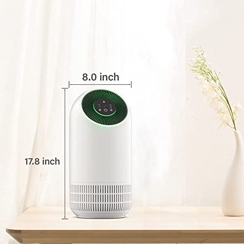 Air Purifier for Home Kitchen Office, H13 True HEPA Filter, 880ft² Coverage, 24dB Sleep Mode, Remove 99.99% Pet Odors, Dust, Pollen, Smoke, with Filter Reminder