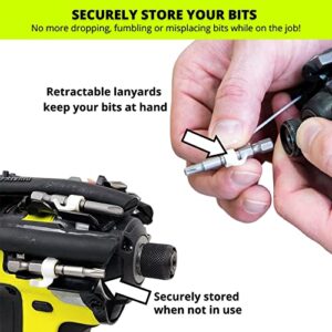 Driverback Bit Holder| New Retractable Magnetic Bit Organizer for Your Impact Driver, Perfect Tool Accessory | Made in USA