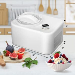 ZAFRO Ice Cream Maker 0.85qt with Compressor, No Pre-freezing Electric Automatic Ice Cream Machine Keep Cool Function, No Salt Needed Ice Cream, Gelato, Frozen Yogurt, Sorbet