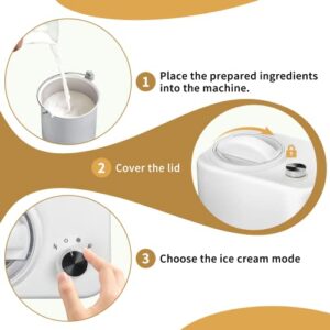 ZAFRO Ice Cream Maker 0.85qt with Compressor, No Pre-freezing Electric Automatic Ice Cream Machine Keep Cool Function, No Salt Needed Ice Cream, Gelato, Frozen Yogurt, Sorbet