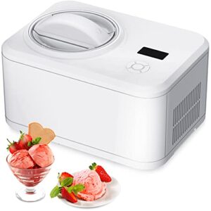 zafro ice cream maker 1.5qt no pre-freezing,electric automatic ice cream machine with compressor keep cool function, no salt needed ice cream, gelato, frozen yogurt, sorbet