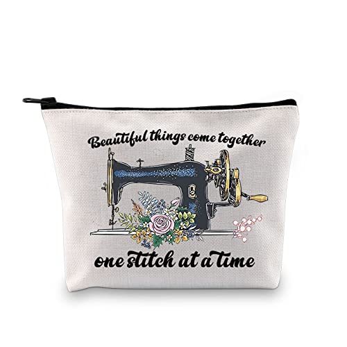 Sewing Makeup Bag Sewing Machine Theme Gift I Sew A Piece of My Heart Into Every Quilt I Make Sewing Addicts Gift for Costume Designer (Beautiful Things Bag)