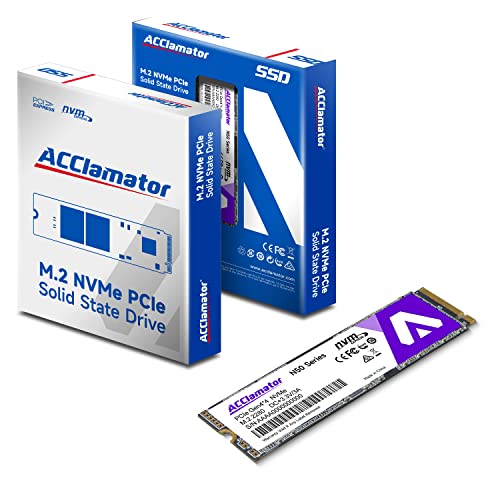 Acclamator 2TB PCIe 4x4 NVMe Solid State Drive Compatible with PS5 Read 5000 MB/s M.2 2280 3D NAND TLC N50