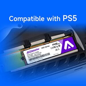 Acclamator 2TB PCIe 4x4 NVMe Solid State Drive Compatible with PS5 Read 5000 MB/s M.2 2280 3D NAND TLC N50