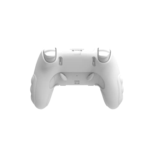 Anti-Slip Ergonomic Silicone Cover Case for ps5 Edge Controller, Soft Rubber Protector Skin for ps5 Edge Wireless Controller with Thumb Grip Caps (White)