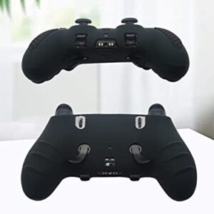 MOJOXR Controller Silicone Cover and Stick Caps for PS5 DualSense Edge Wireless Controller,Anti-Slip Protector Skin and 10 Thumb Grip Caps Accessories for Playstation5 Edge Controller (black)