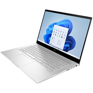 HP Envy 17 17.3" FHD Touchscreen Business Laptop Computer, 12th Gen Intel 12 Cores i7-1260P, 64GB DDR4 RAM, 2TB PCIe SSD, WiFi 6, Bluetooth 5.3, Backlit Keyboard, Silver, Windows 11 Pro