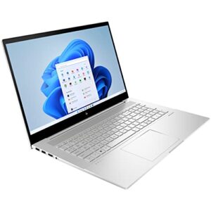 HP Envy 17 17.3" FHD Touchscreen Business Laptop Computer, 12th Gen Intel 12 Cores i7-1260P, 64GB DDR4 RAM, 2TB PCIe SSD, WiFi 6, Bluetooth 5.3, Backlit Keyboard, Silver, Windows 11 Pro