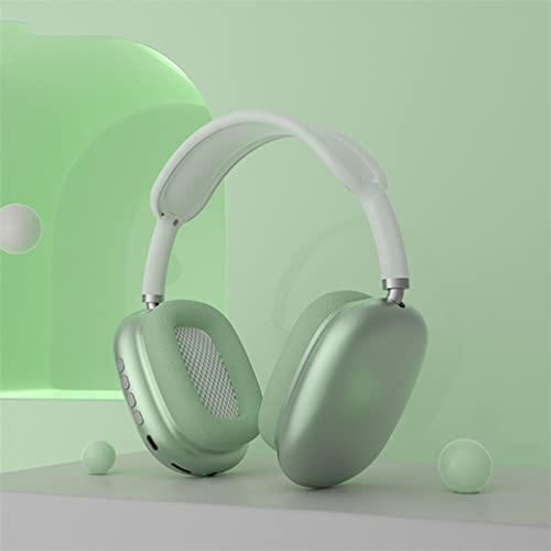 P9 Wireless Stereo HiFi Headphone Bluetooth-Compatible Music Wireless Headset with Micphone Sports Earphone Over Ear (Green)