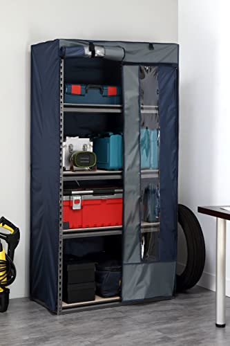 StorageMax Deluxe Rack Cover – Choose Between Rack Covers That fit 36”W x 18”D x 72”H or 48”W x 24”D x 72”H - Heavy Duty Dustproof Storage Rack Cover for Wire Shelving, Boltless Shelving