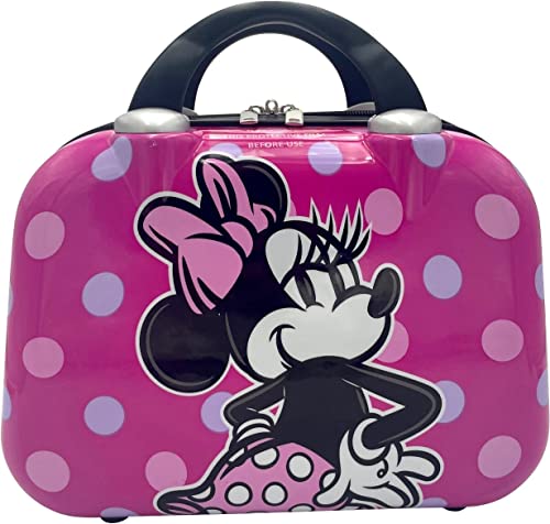 Fast Forward Kid’s Licensed Hard-Side 20” Spinner Luggage Carry-On Suitcase and Beauty Case Set (Minnie Mouse)