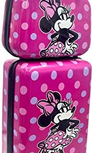 Fast Forward Kid’s Licensed Hard-Side 20” Spinner Luggage Carry-On Suitcase and Beauty Case Set (Minnie Mouse)