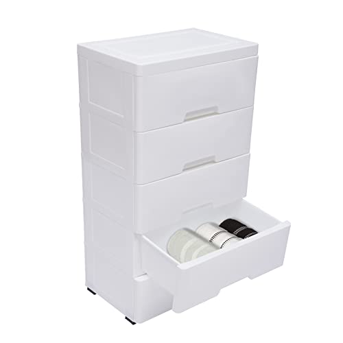 Storage Cabinet, Tall Plastic Drawers Dresser, Large Capacity Closet Drawers Organizer for Clothes Playroom Bedroom Furniture