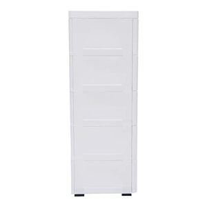 LYNICESHOP Plastic Dressers with 5 Drawer, Stackable Vertical Clothes Storage Tower, Bedroom Tall Small Chest Closet, Organizer Unit for Hallway Entryway, Home Furniture