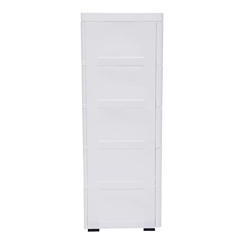 LYNICESHOP Plastic Dressers with 5 Drawer, Stackable Vertical Clothes Storage Tower, Bedroom Tall Small Chest Closet, Organizer Unit for Hallway Entryway, Home Furniture