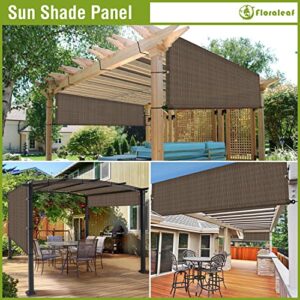 FLORALEAF Pergola Shade Brown Cover Universal Replacement Canopy for Outdoor Patio Porch Backyard Gazebo with Grommets Weighted Rods 8'×12'