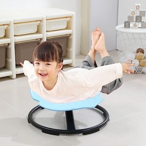 gakinune sit and spin kids sensory chair spin activity toy wobble stool chair seat autism sensory toys kids rocking chair swivel chair enhance kids balance blue