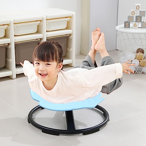 GAKINUNE Sit and Spin Kids Sensory Chair Spin Activity Toy Wobble Stool Chair Seat Autism Sensory Toys Kids Rocking Chair Swivel Chair Enhance Kids Balance Blue