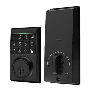 keyless entry door lock with keypad, electronic smart lock, keyless door lock with 2 keys, electronic keypad deadbolt, door locks with keypads, 103 codes, auto lock, easy installation, black