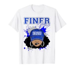 finer girl 1920 zeta beta line sisters womens girls t-shirt