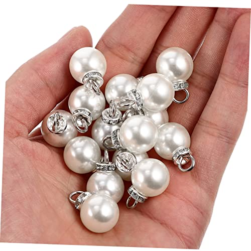 Pearl Pendant Pearl Dangle Earrings Pearl Pendant Necklace Drop Pearl Earrings 100pcs Pearl Charm Pearl Dangle Charms Imitation Peal Pendant Charms Bracelet Making Kit DIY Pendant