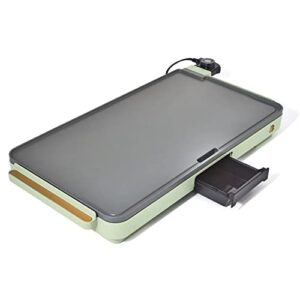 Beautiful 12" x 22" Extra Large Griddle, by Drew Barrymore (Sage Green)