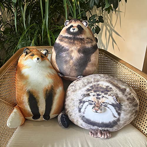 Raccoon Plush Pillow, Cute Raccoon Stuffed Animals Plush Toy,Soft Raccoon Plushie Hugging Pillow for Sleeping,Kawaii Plush Throw Pillow Doll Big Plush Toys Birthday Gifts for Kids Girls Boys(13inch)