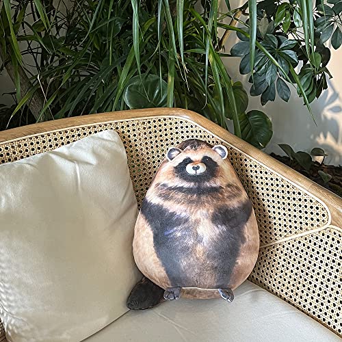 Raccoon Plush Pillow, Cute Raccoon Stuffed Animals Plush Toy,Soft Raccoon Plushie Hugging Pillow for Sleeping,Kawaii Plush Throw Pillow Doll Big Plush Toys Birthday Gifts for Kids Girls Boys(13inch)