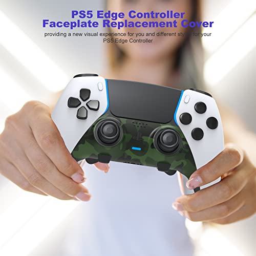 JOYTORN Faceplate Replacement Shell for PS5 Dualsense Edge Controller,Dualsense Edge Accessories Skin Replacement for Original Black Faceplate Shell- Upgrade Your Controller Appearance(Camouflage)