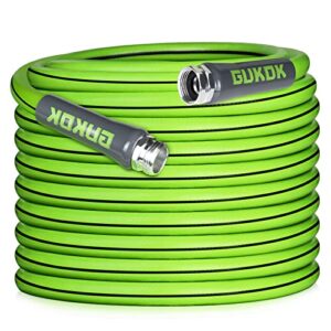 gukok garden hose 5/8 in. x 75 ft, heavy duty, lightweight water hose, 3/4 solid male female fittings,drinking water safe, 600 burst psi