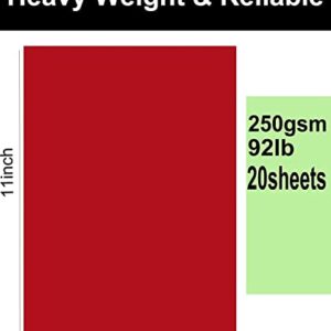 50 Sheets Red Cardstock 8.5 x 11, 250gsm Thick Red cardstock Paper for DIY Arts Christmas Cards Making, Red Craft Paper for Invitations, Stationary Printing,Scrapbook Supplies (250gsm/92lb)