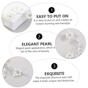 FOMIYES 1pc Headband Hair Pieces for Women Party Accessory Wedding Hairband Pearl Tiara Featival Photo Prop Women Peal Hair Accessories Headpiece for Women Pearl Crystal Headpiece White