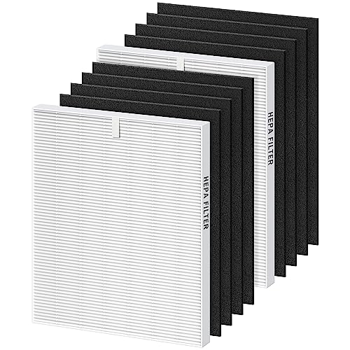 MORENTO Airmega AP-1512HH Replacement Filter for Coway, Compatible with Coway Airmega AP1512HH Air Purifier, Compared to Part #3304899, 2 HEPA Filters & 8 Carbon Filters, 2-Pack