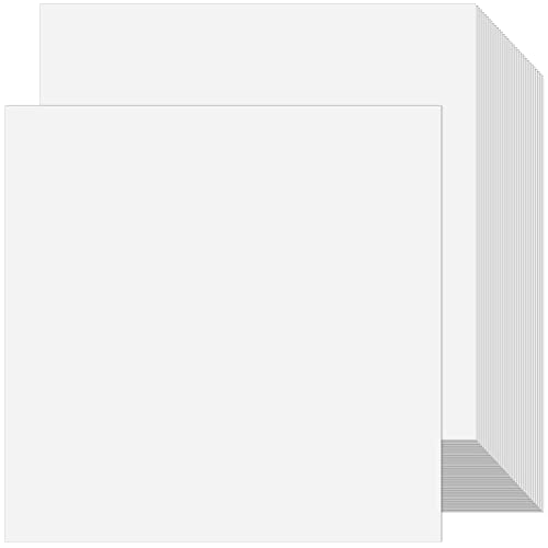 Kosiz 100 Sheets White Cardstock Paper 11.6 x 11.7'' 185 GSM 70 lb Card Stock Smooth Printer Cardstock for Arts Scrapbooking Wedding Invitations Menus Business Greeting Cards, 98 Brightness