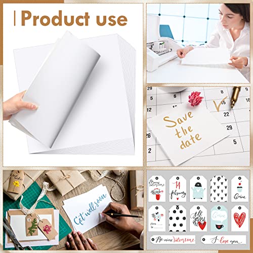 Kosiz 100 Sheets White Cardstock Paper 11.6 x 11.7'' 185 GSM 70 lb Card Stock Smooth Printer Cardstock for Arts Scrapbooking Wedding Invitations Menus Business Greeting Cards, 98 Brightness