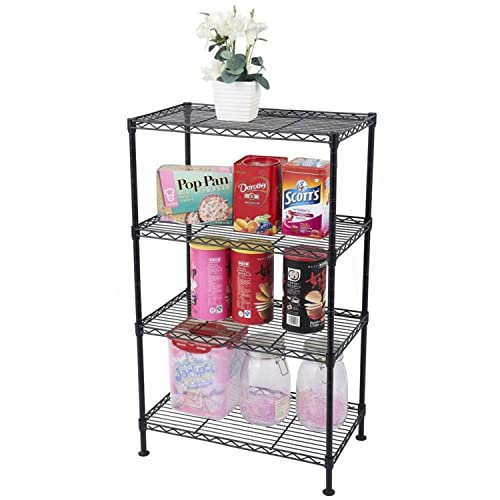 4-Shelf Adjustable Storage Shelving Unit Organizer Wire Rack Metal for Kitchen