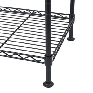 4-Shelf Adjustable Storage Shelving Unit Organizer Wire Rack Metal for Kitchen