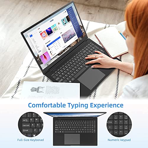 SGIN 17 Inch Laptop, Windows 11 Laptops with IPS Display, 4GB RAM 128GB SSD Computer, Intel Celeron Quad Core J4105(Up to 2.5 GHz), Mini HDMI, Webcam, Dual Wi-Fi, 512GB Expansion