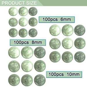 AIXPROBEAD 100pcs 8mm Burmese Jade Natural Gemstone Beads for Jewelry Making Loose Round Stone Beads for DIY Bracelets and Necklaces